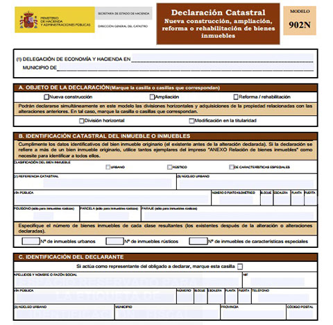Modelo 900d Catastro